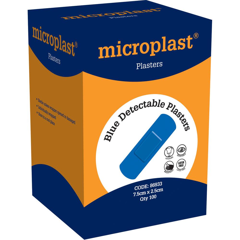 Crest Medical 86933 Microplast Blue Detectable Plasters 7.5cm x 2.5cm ...
