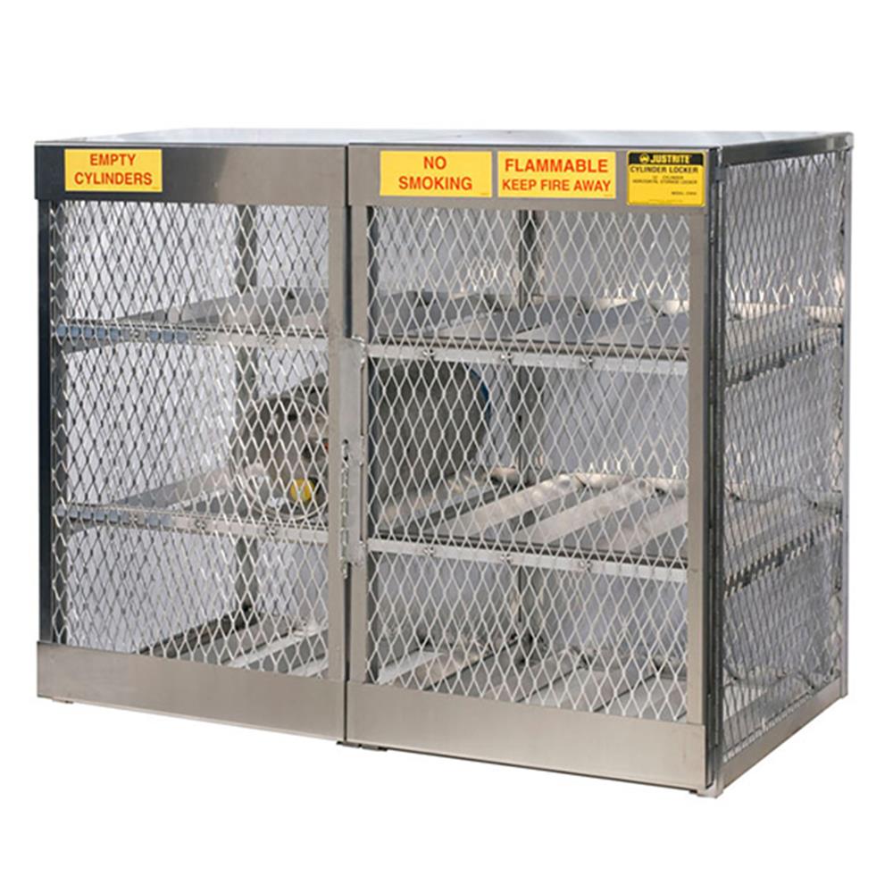Justrite 23004 Horizontal 12 Cylinder Gas Storage Locker available ...