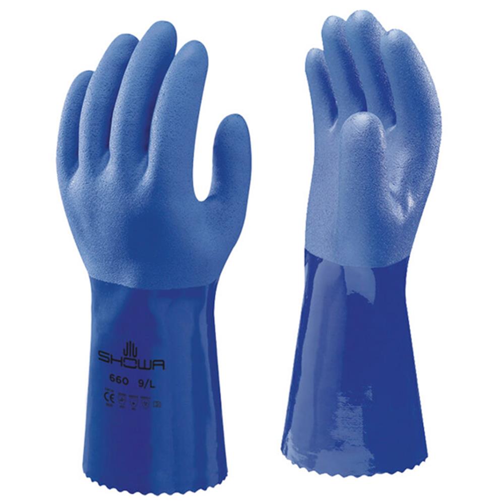 Showa 660 Blue Chemical Resistant Gloves available online - Caulfield ...