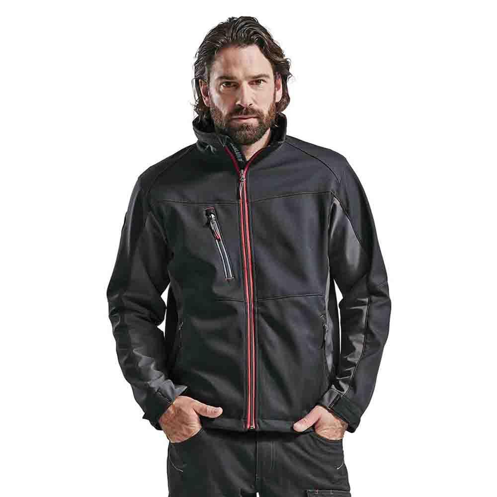 Blaklader 4950 Unite Softshell Jacket - Black/Red available online - Caulfield Industrial