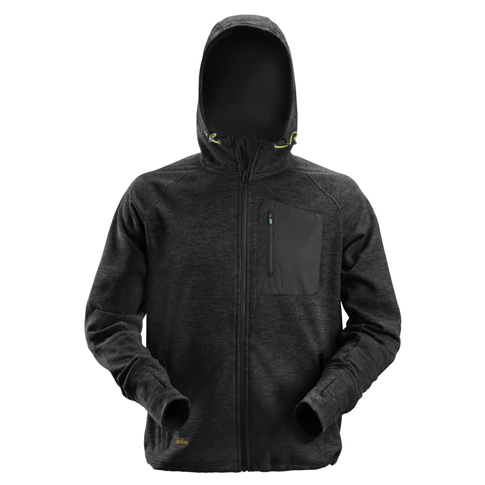 Snickers 8041 FlexiWork Fleece Hoodie - Black available online ...