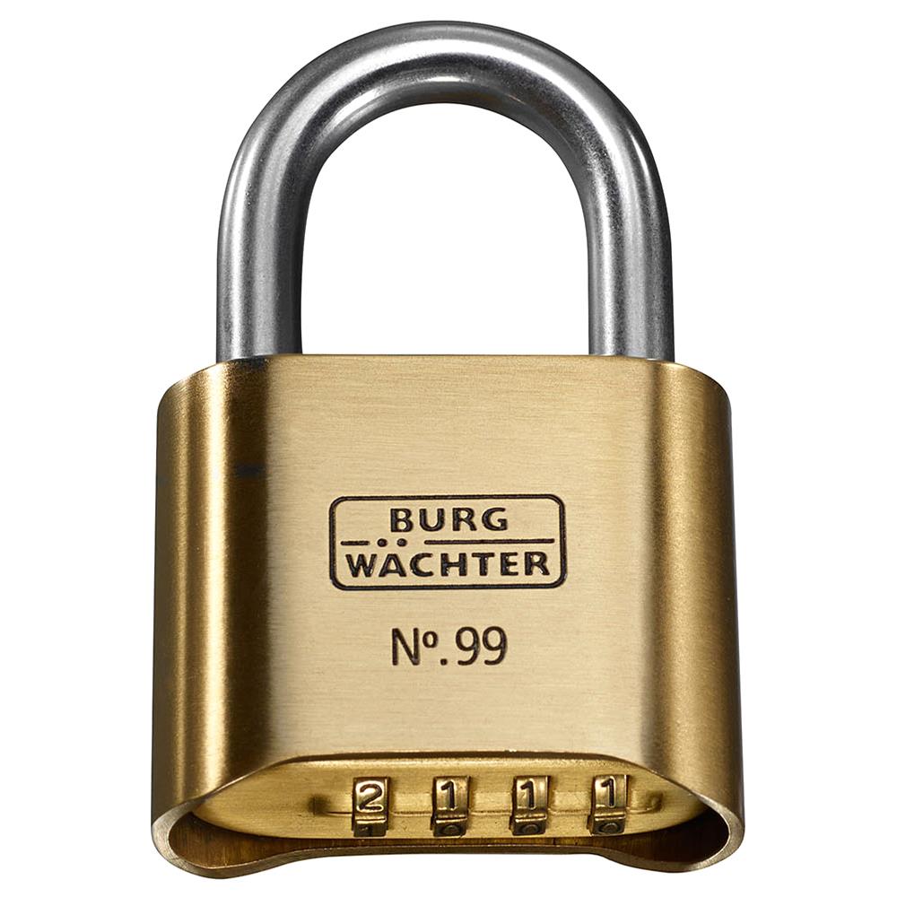 Burg 99NI50SB Rust-Free Brass Combination Padlock available online ...