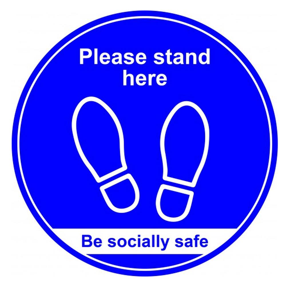 Citec "PLEASE STAND HERE" Floor Signs- Various Colours available - 400m ...
