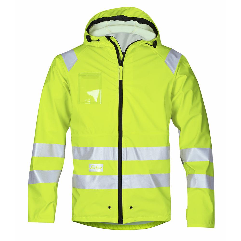 Snickers 8233 High-Vis PU Rain Class 3 Jacket Yellow available online ...