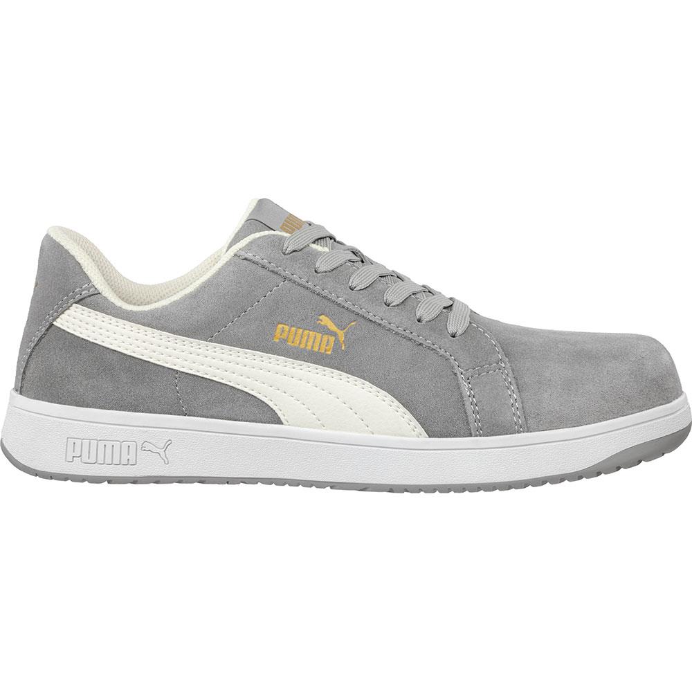 PUMA Iconic Low S1PL ESD FO HRO SR Suede Safety Trainers, Grey ...