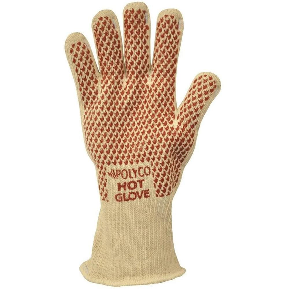 POLYCO 9011 Double Layered Cotton Hot Handling Glove, Nitrile grip ...